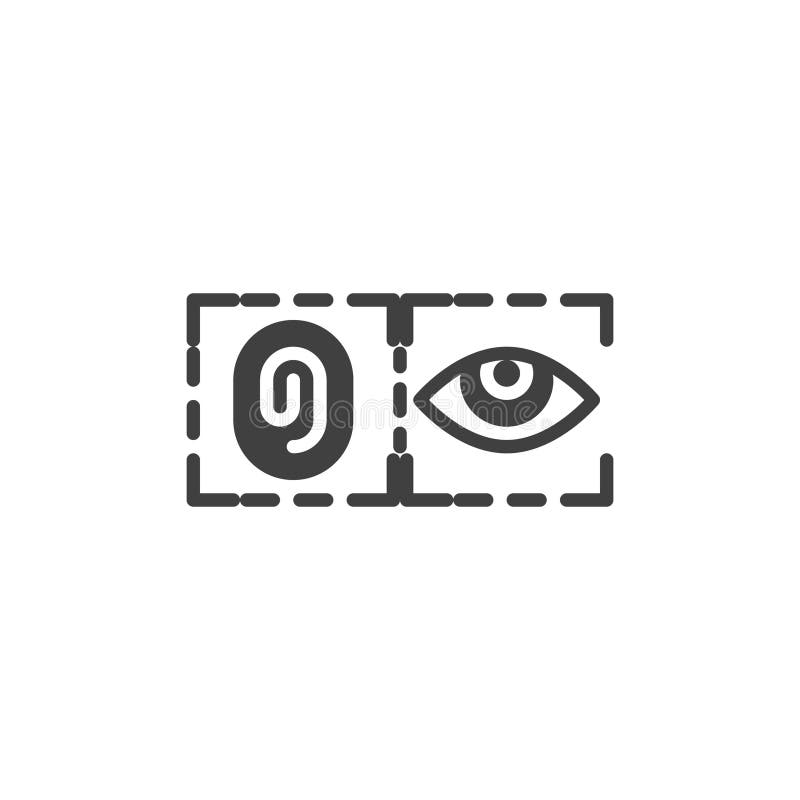 Fingerprint and an Eye Recognition Vector Icon Stock Vector ...