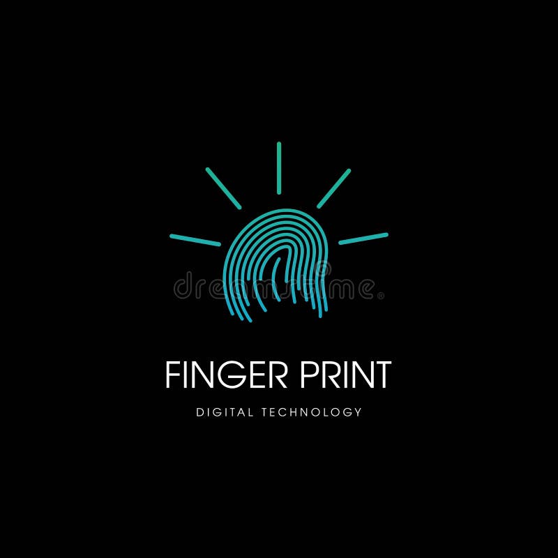 Fingerprint stock vector. Illustration of black, icon - 214787347