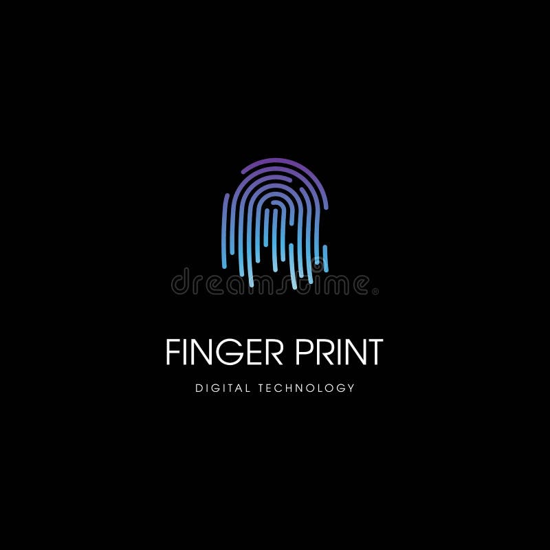 Fingerprint stock vector. Illustration of business, logotype - 214787360
