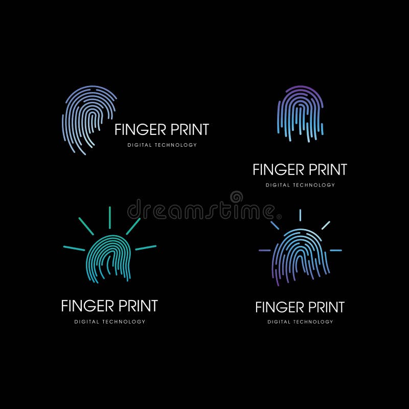 Fingerprint stock vector. Illustration of press, human - 214956588