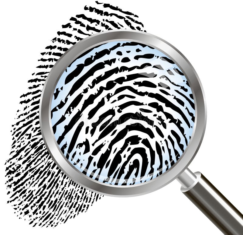 Magnifying Glass Fingerprint Stock Illustrations – 1,240 Magnifying ...