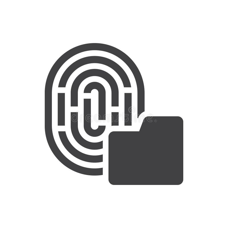 Fingerprint folder icon stock illustration. Illustration of icon ...