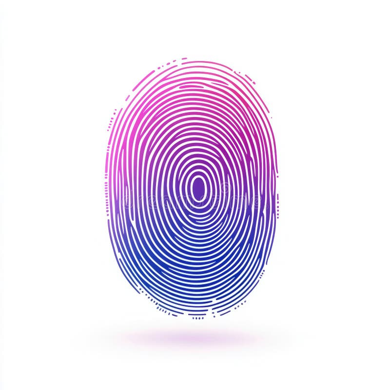 Fingerprint Human Digital Loop Isolated on White Background Stock ...