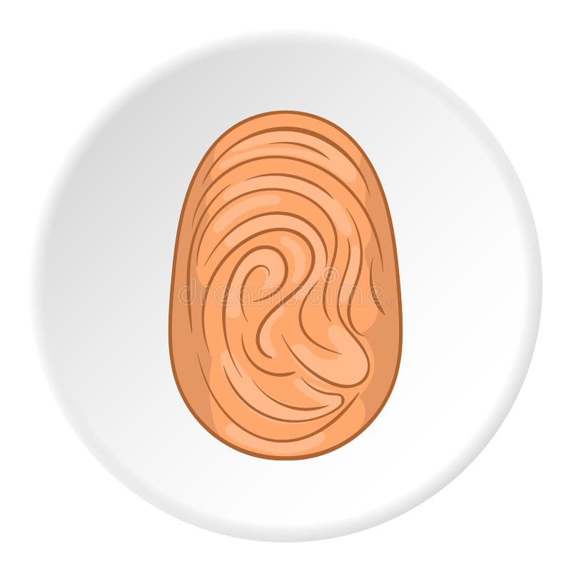 Fingerprint Icon, Flat Style Stock Vector - Illustration of identity ...