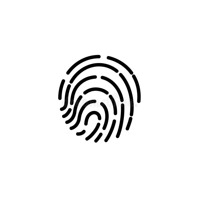 Fingerprint Icon. Illustration Sign Symbol Stock Vector - Illustration ...