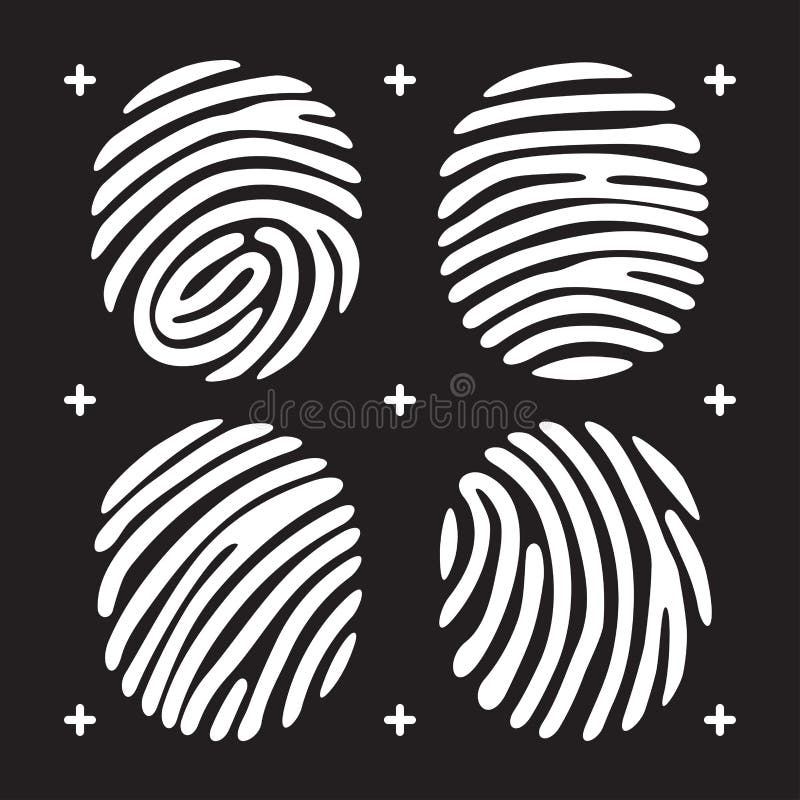 Fingerprint icon set stock vector. Illustration of macro - 69352117