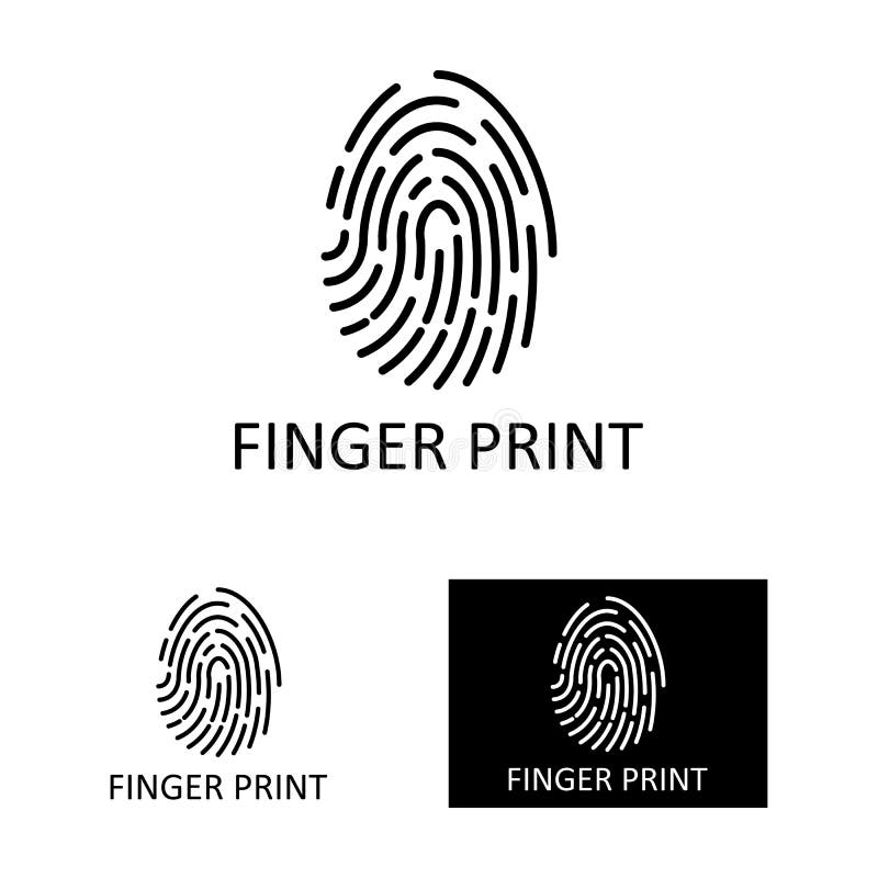 Fingerprint Icon, with Simple and Modern Logo Graphic Art Design Stock ...