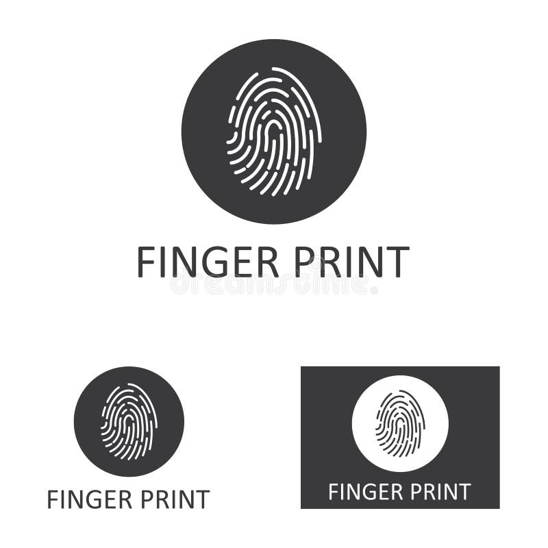 Fingerprint Icon, with Simple and Modern Logo Graphic Art Design Stock ...