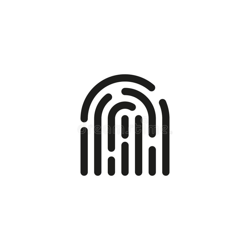 The Fingerprint Icon. Simple Vector Illustration on a White Background ...