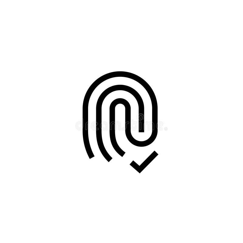 Fingerprint Icon Successfully Authorization Finger Security Sign Single ...