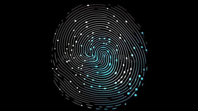 A Fingerprint Icon Symbolizes Biometric Identification Technology ...