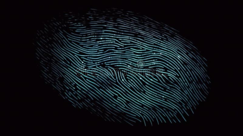 A Fingerprint Icon Symbolizes Biometric Identification Technology ...