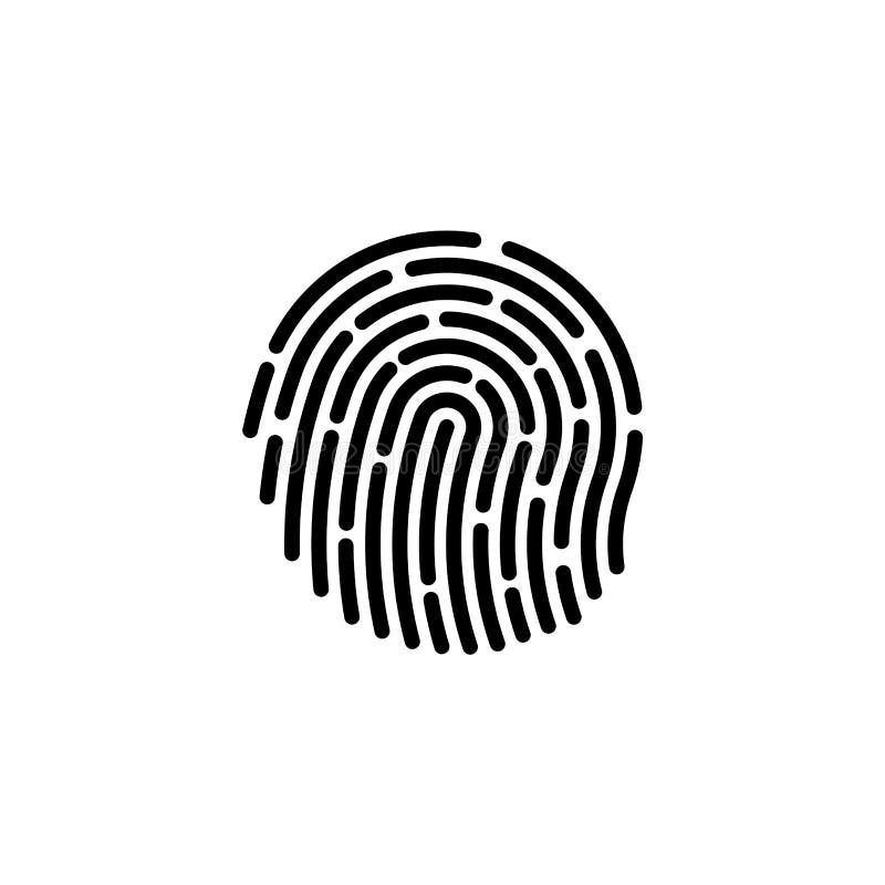 Fingerprint Icons. Vector Finger Print Touch ID Illustration Stock ...