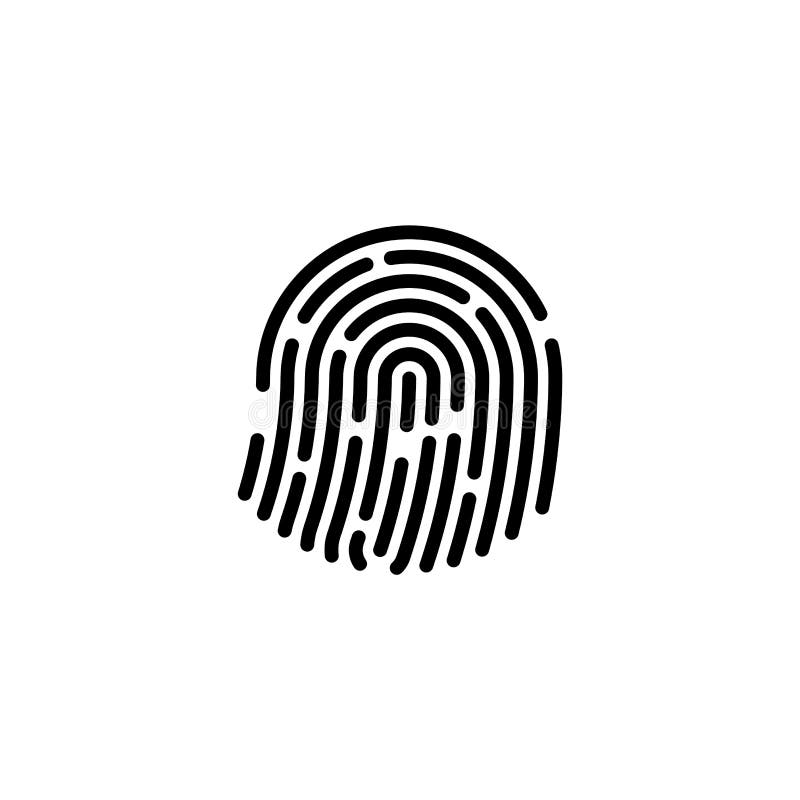 Fingerprint Icons. Vector Finger Print Touch ID Illustration Stock ...