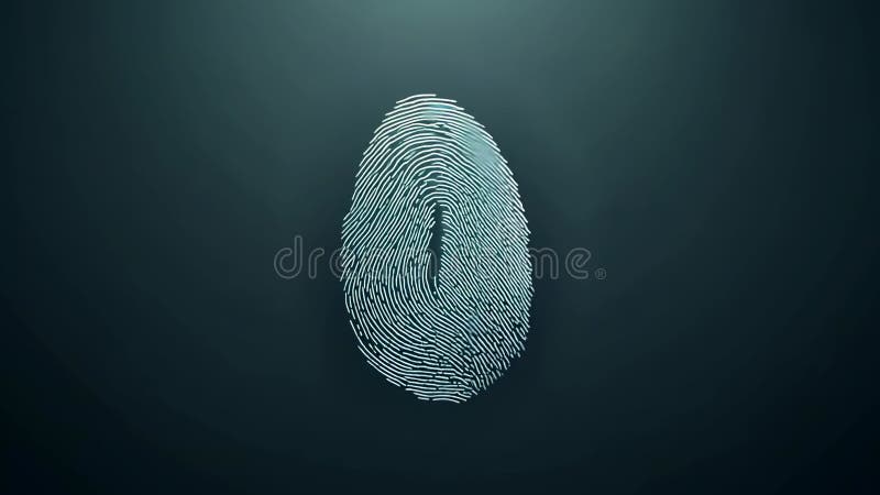 Fingerprint ID Concept. Digital Processing of Biometric Fingerprint ...