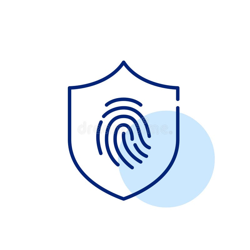 Fingerprint Id. Secure Account Stock Vector - Illustration of mobile ...
