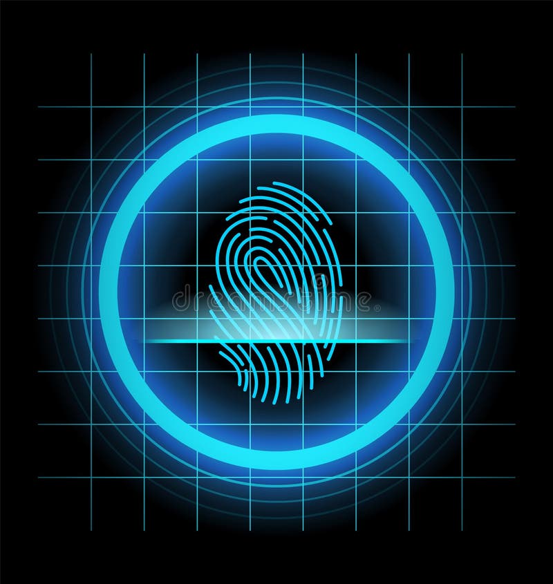 Fingerprint Identification. Futuristic Technology Stock Vector ...