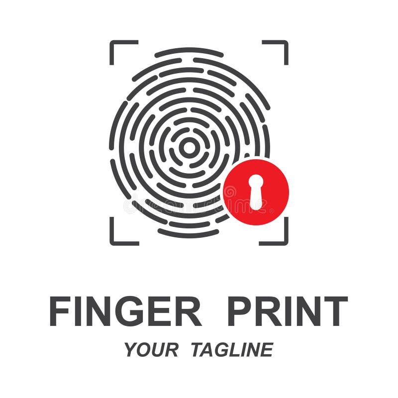 Fingerprint Identification Logo Vector Stock Vector - Illustration of ...