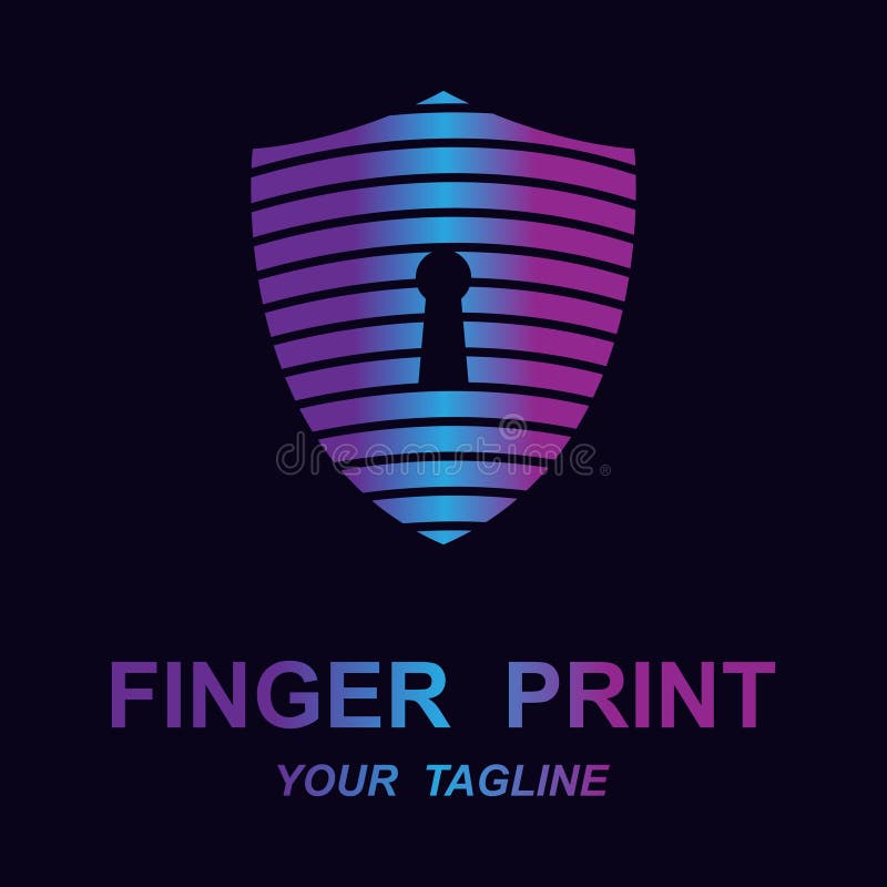 Fingerprint Identification Logo Vector Stock Vector - Illustration of ...