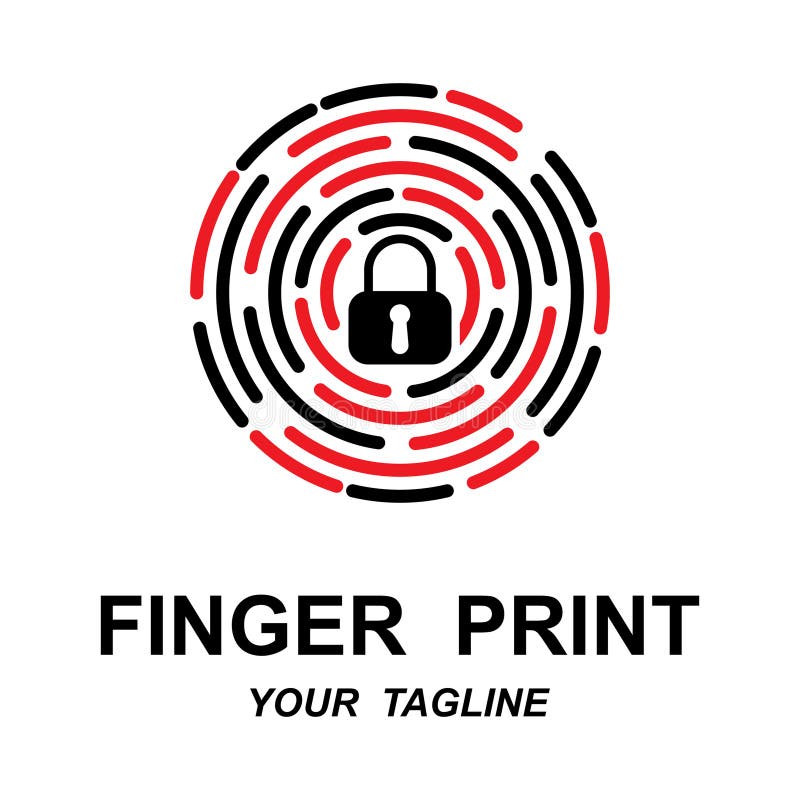 Fingerprint Identification Logo Vector Stock Vector - Illustration of ...