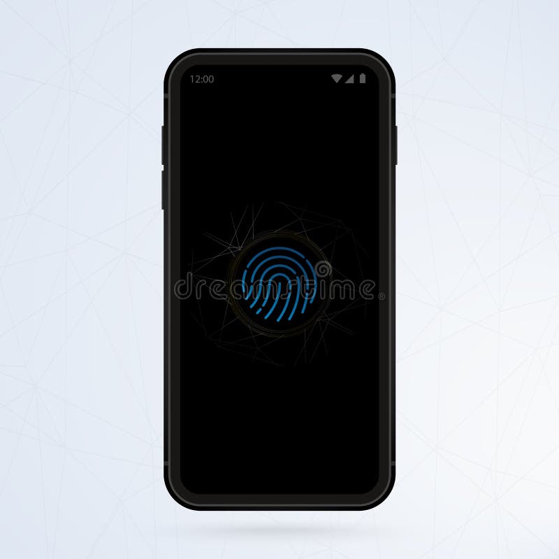 Fingerprint Identification on Smartphone, Fingerprint on Screen Stock ...