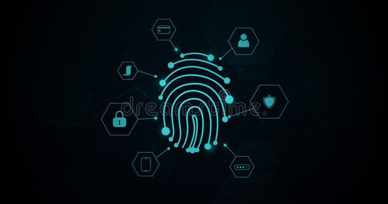 Fingerprint Identity. Finger Scan. Digital Security Stock Vector ...