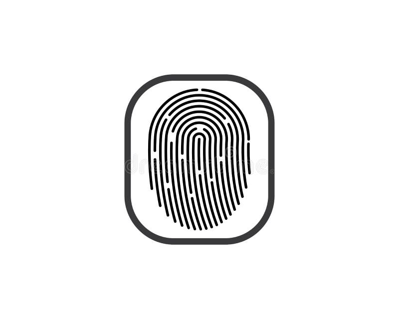 Fingerprint Illustration Vector Template Stock Vector - Illustration of ...