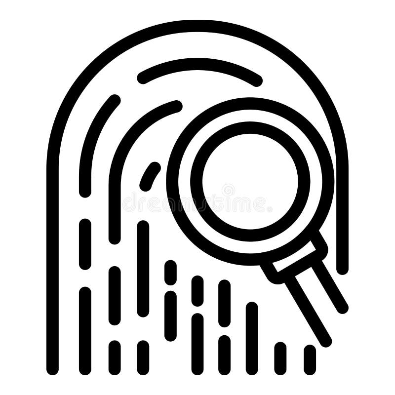 Fingerprint Investigator Icon, Outline Style Stock Vector ... Fingerprint Investigator Icon, Outline Style Stock Vector ...