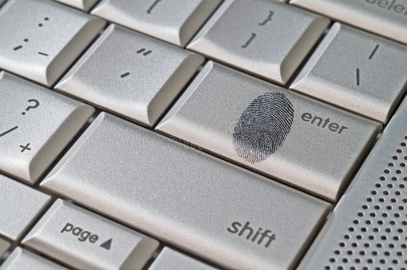 Fingerprint, Left an Right Thumb Stock Image - Image of white ...