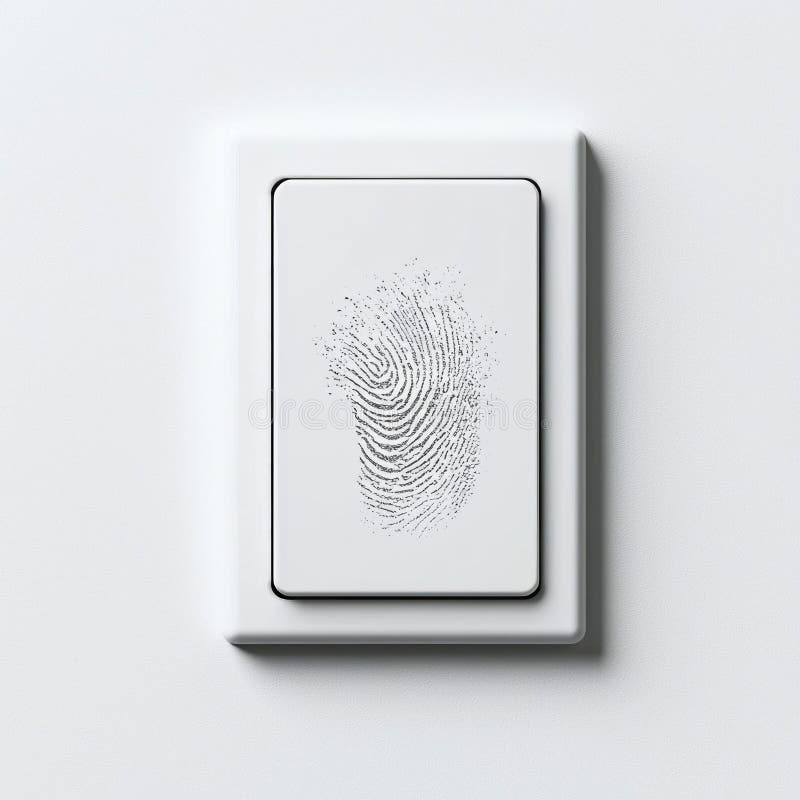 Fingerprint Light Switch stock illustration. Illustration of ...