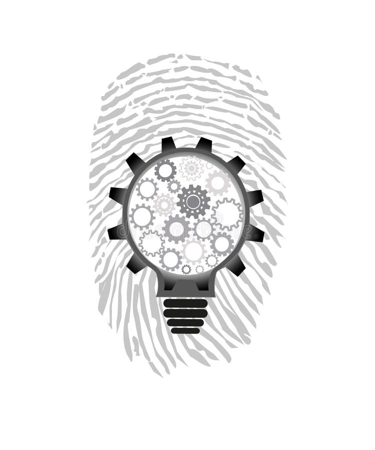 Fingerprint Lightbulb Color Vector Design Illustration. Stock Vector ... Fingerprint Lightbulb Color Vector Design Illustration. Stock Vector ...