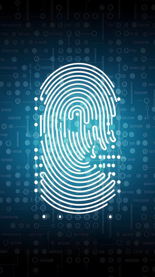 Fingerprint Login Cyber Security Data Protection Concept Stock ...