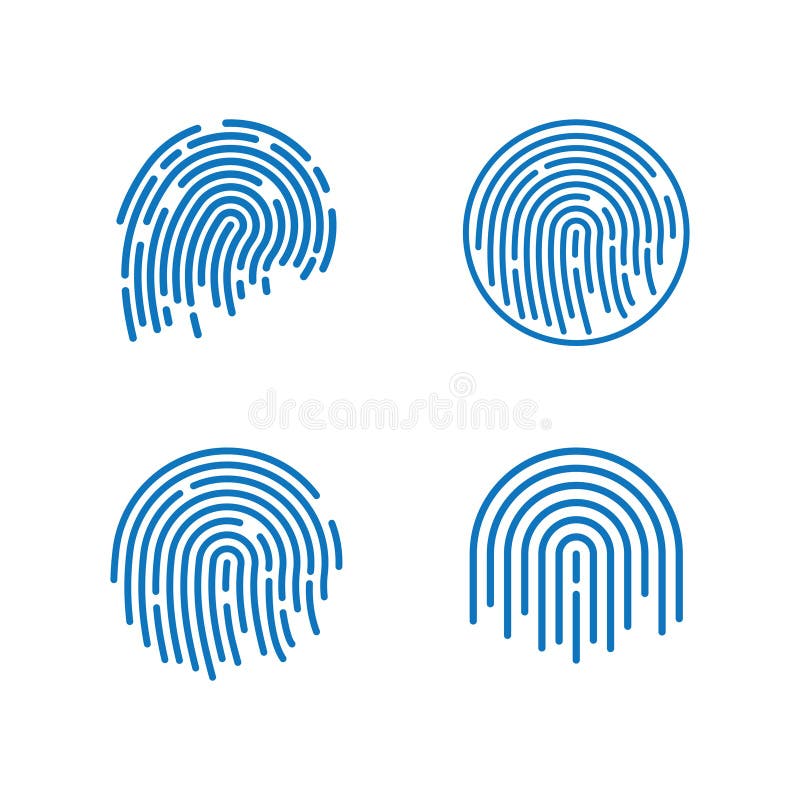 Fingerprint logo icon stock vector. Illustration of element - 297539543