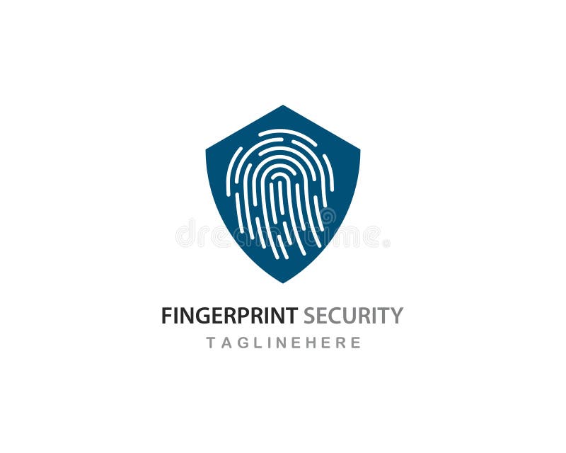 Fingerprint logo vector stock vector. Illustration of protection ...