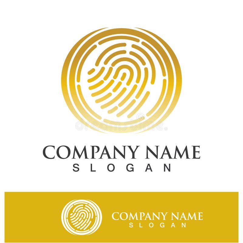 Fingerprint Logo Vector Illustration Icon Stock Vector - Illustration ...