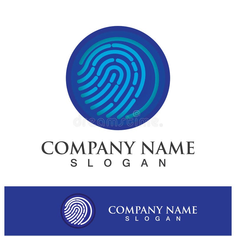 Fingerprint Logo Vector Illustration Icon Stock Vector - Illustration ...