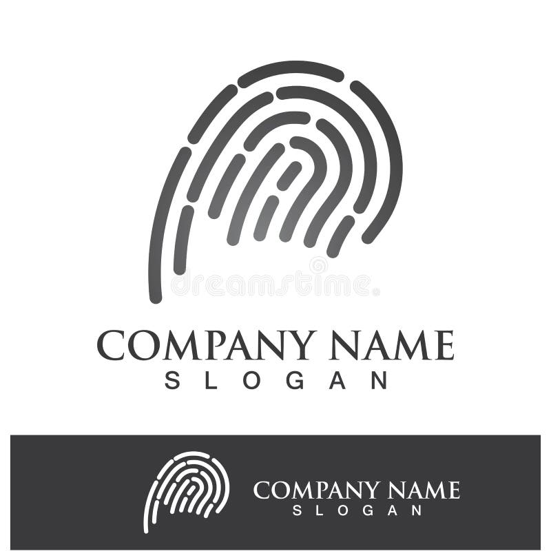 Fingerprint Logo Vector Illustration Icon Stock Vector - Illustration ...