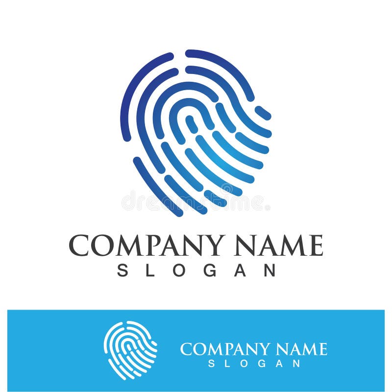 Fingerprint Logo Vector Illustration Icon Stock Vector - Illustration ...