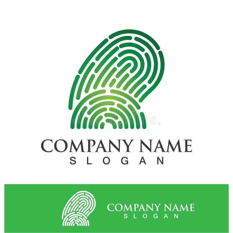 Fingerprint Logo Vector Illustration Icon Stock Vector - Illustration ...