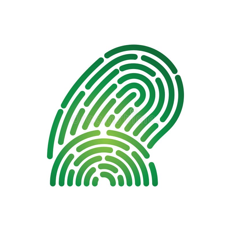 Fingerprint Logo Vector Illustration Icon Stock Vector - Illustration ...