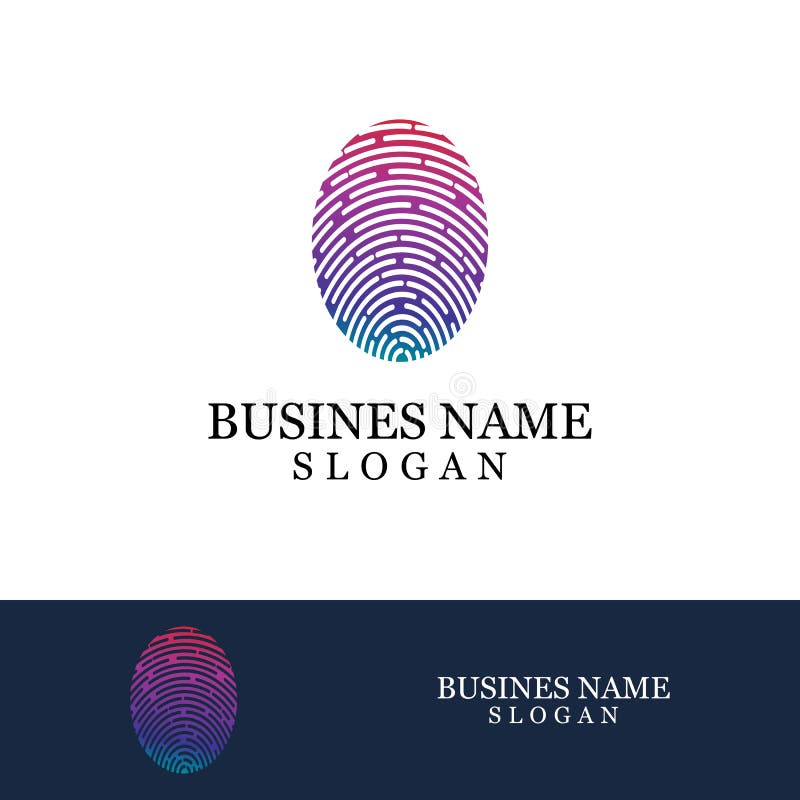 Fingerprint Logo Vector Illustration Stock Vector - Illustration of ...
