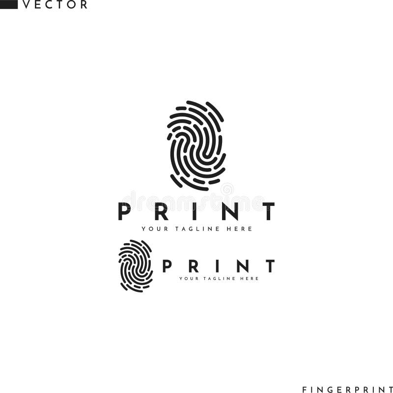 Fingerprint logo vector stock vector. Illustration of print - 235200916