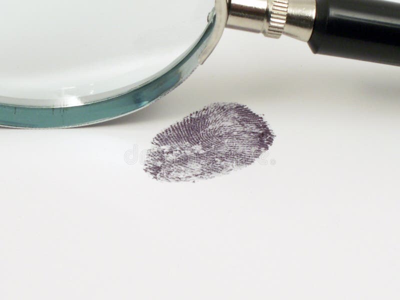 Revealing the fingerprints stock image. Image of science - 11455631