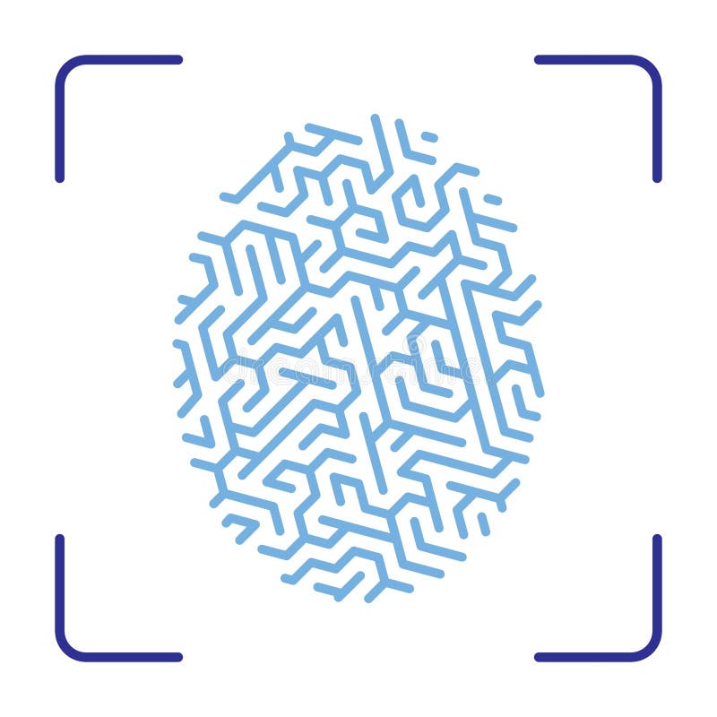 Fingerprint Maze with Unique Cells. Fingerprint Bio Metric ...