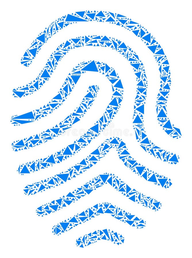 Fingerprint Collage of Triangles Stock Vector - Illustration of ...