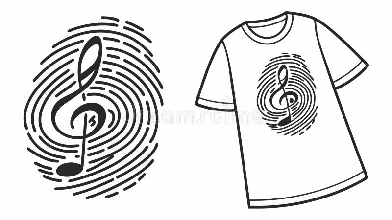 Fingerprint Music Note T,shirt, Unique Identity, Musical Expression ...