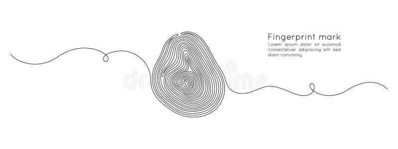 Continuous Line Fingerprint Stock Illustrations – 155 Continuous Line ...