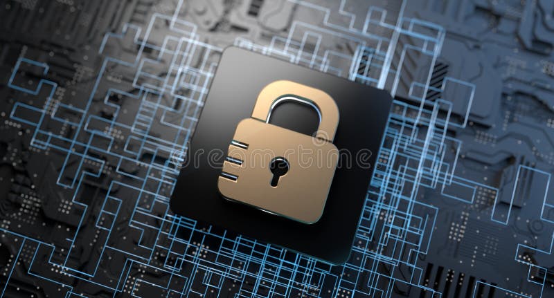 Cybersecurity Digital Technology Security Stock Illustration ...