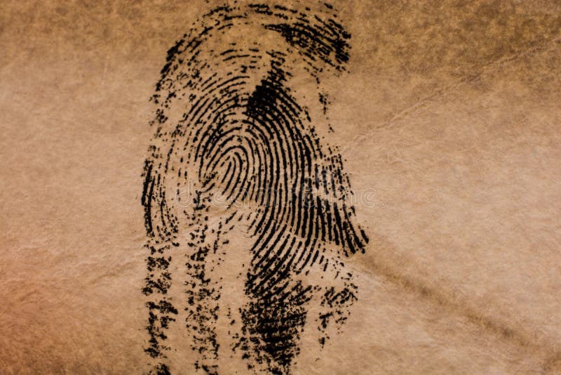 Fingerprint on paper stock image. Image of pattern, evidence - 122896081