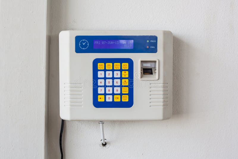 Fingerprint and Password Lock Stock Photo - Image of monitor, button ...